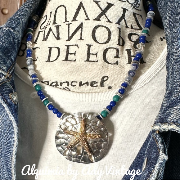 Alquimia | Jewelry | Mj Signed Silver And Gold Brooch Big Pendant ...